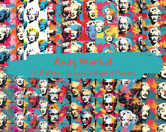Andy Warhol Face Style Pop Art Pattern Wrapping Paper - Etsy UK