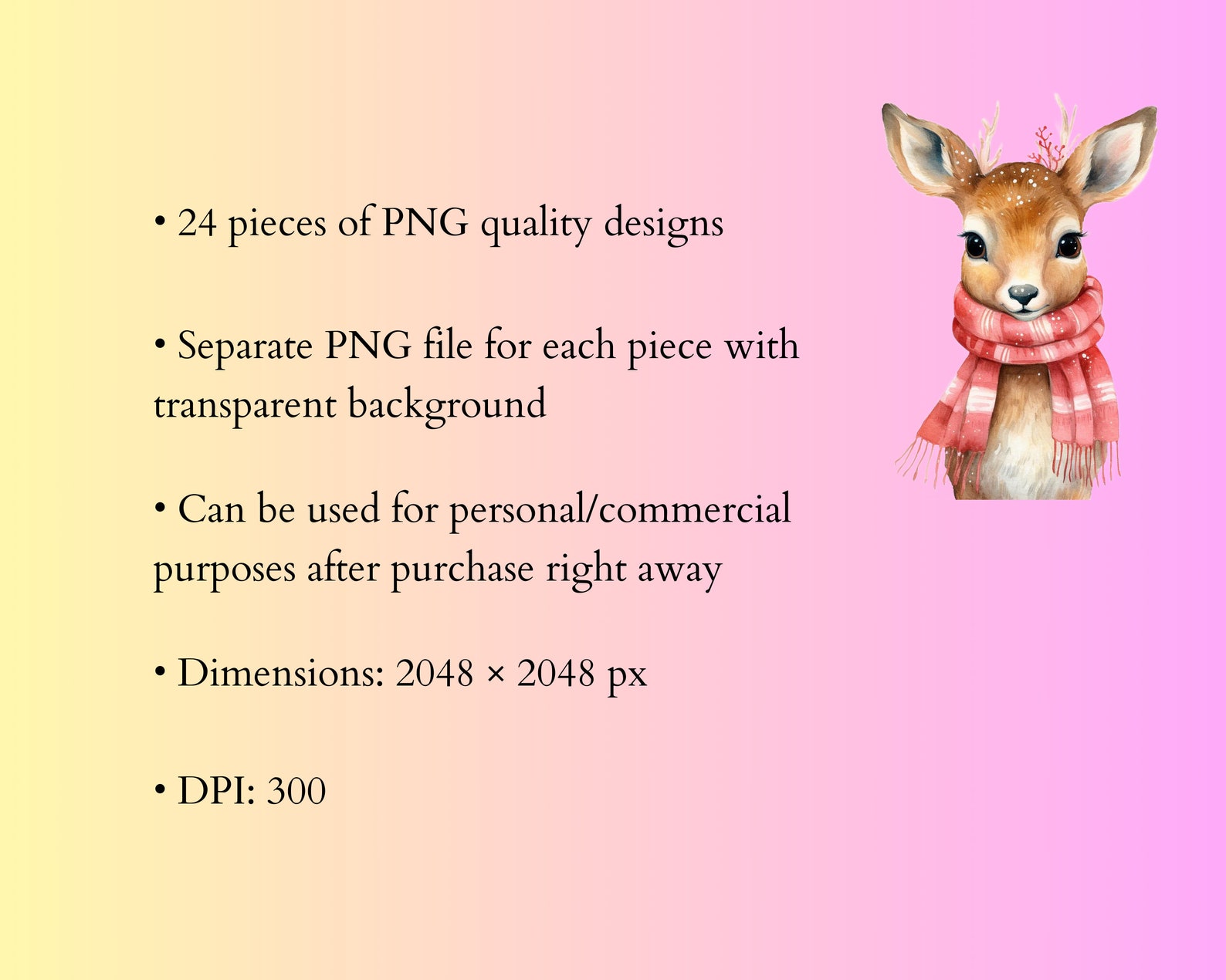 Cute Animals Scarf, Winter, Fall, Autumn, Digital Printable Clip Art ...