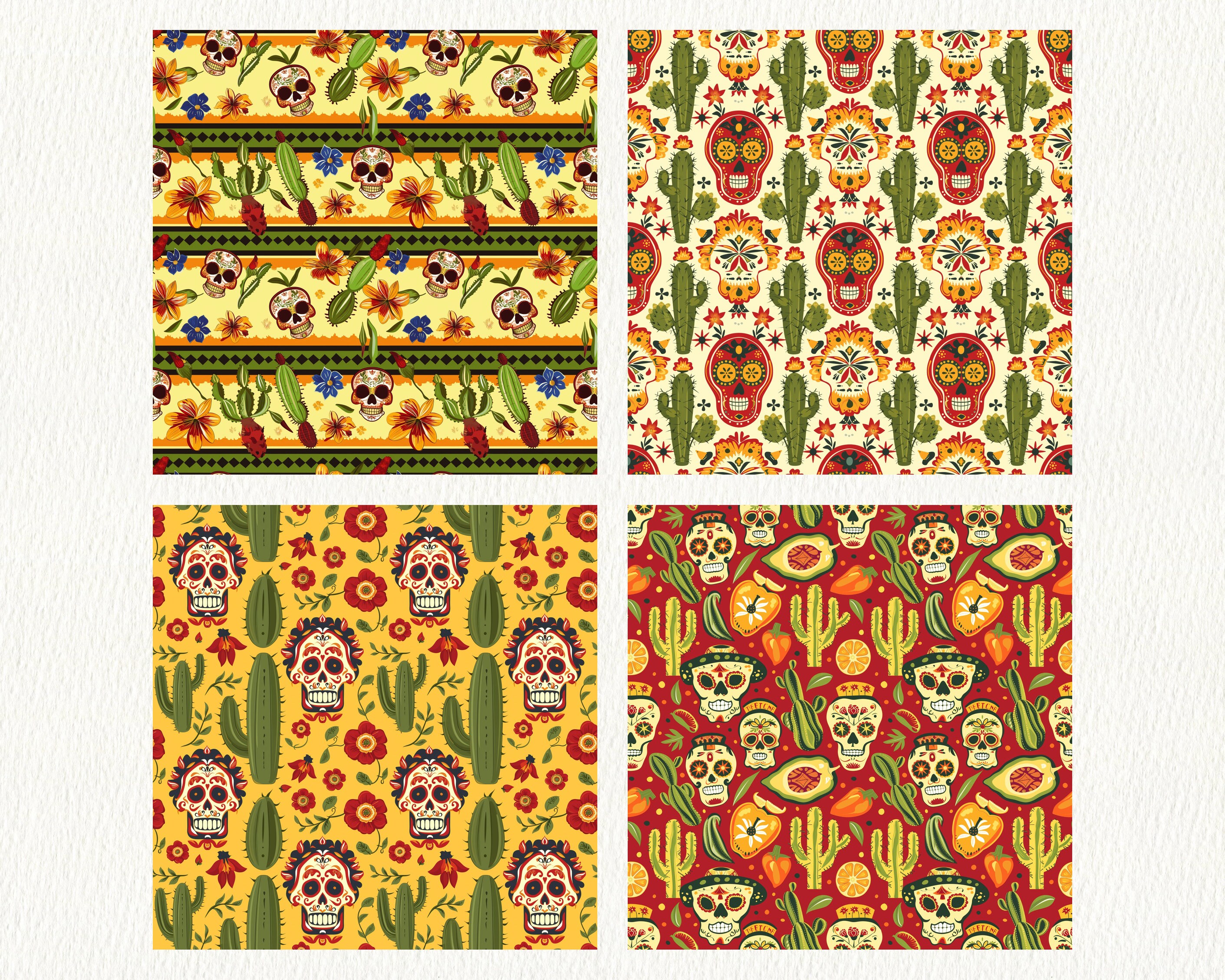Traditional Mexican Pattern Seamless Digital Papers - Etsy