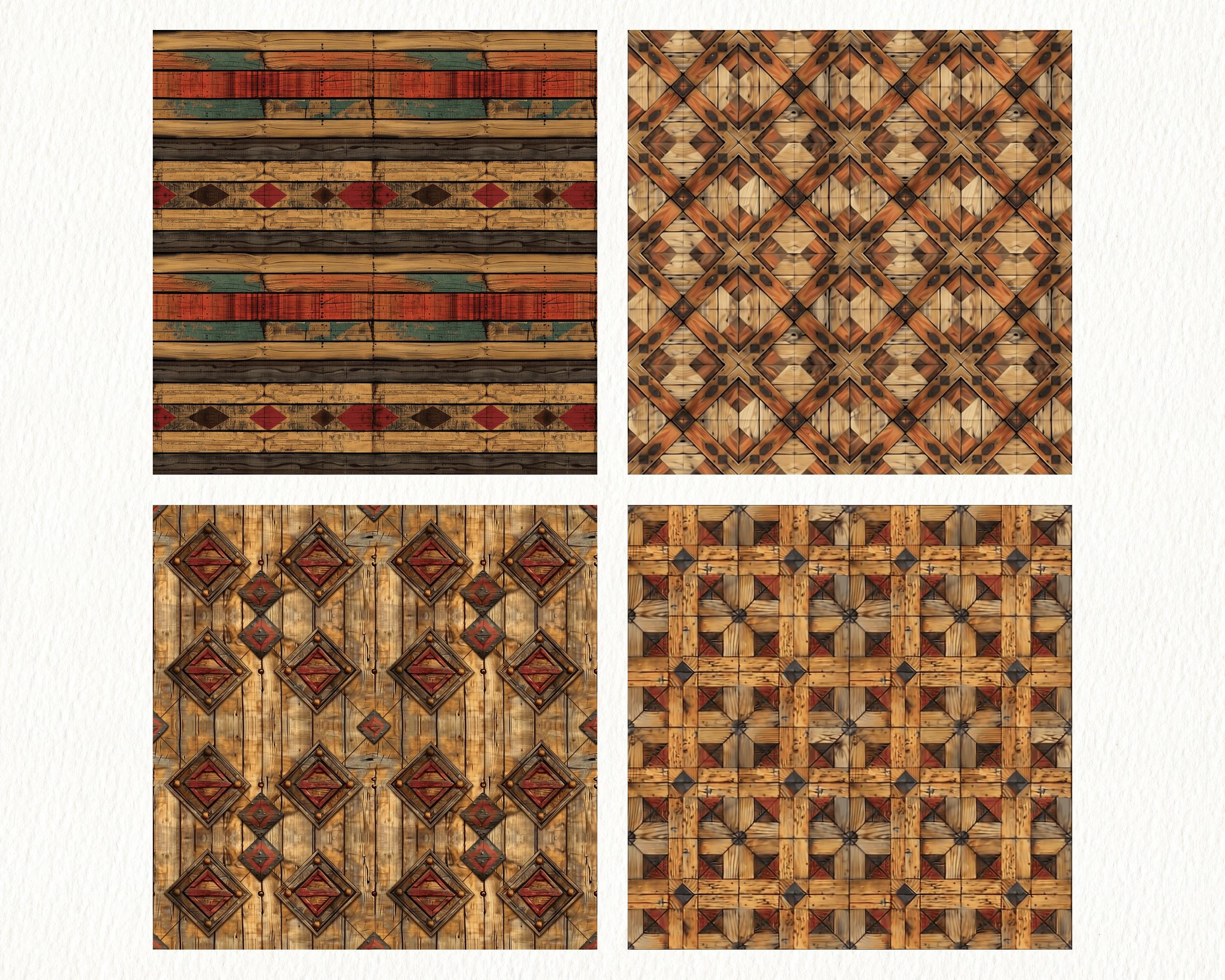 Aztec Wood Textures Pattern Seamless Digital Papers - Printable ...