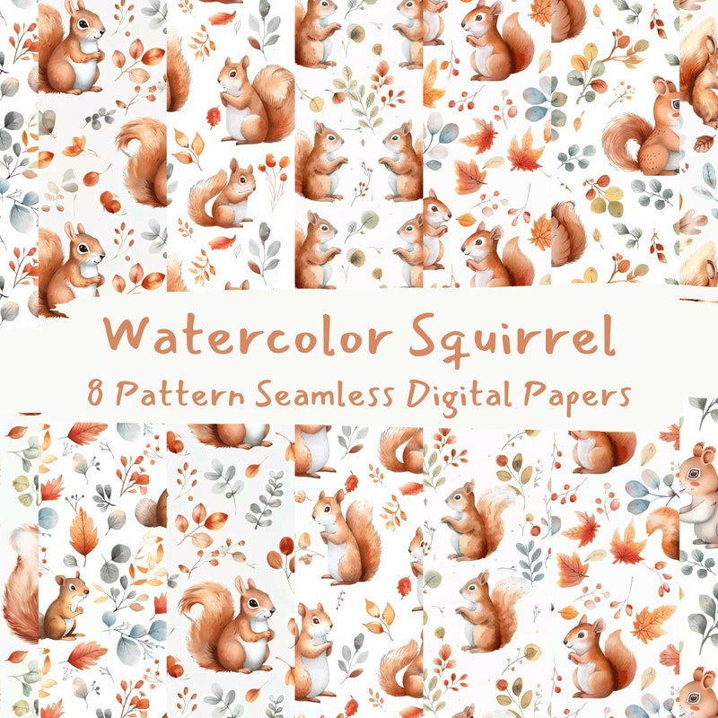 Squirrel Pattern - Etsy