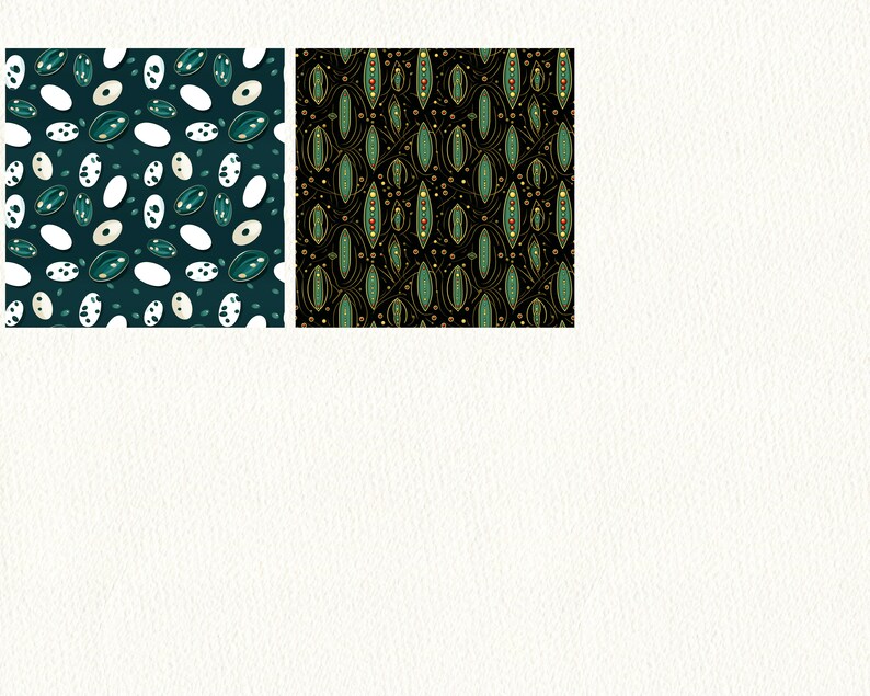 Bead & Reel Pattern Seamless Digital Papers Seamless Tile Patterns ...