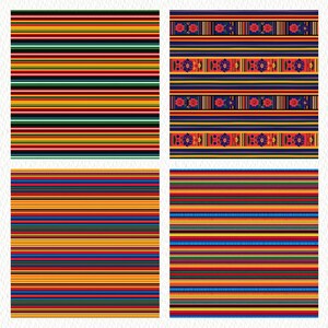 Mexican Serape Stripes Pattern Seamless Digital Papers - Printable ...