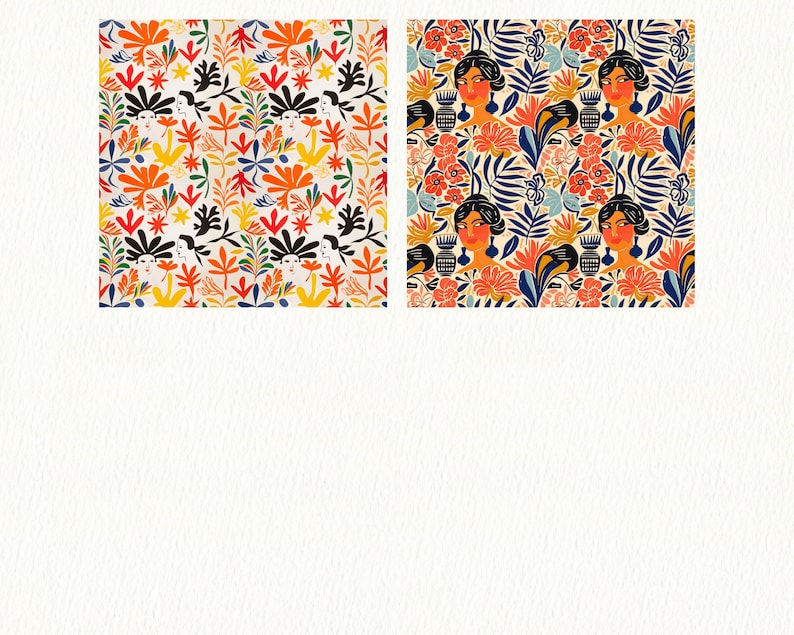 Matisse Images Pattern Seamless Digital Papers - Printable Scrapbook ...