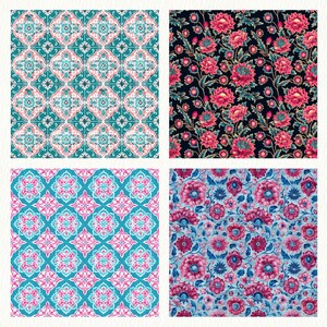 Thailand Batik Pattern Seamless Digital Papers - Printable Scrapbook ...