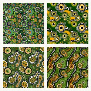 Aboriginal Art Pattern Seamless Digital Papers - Printable Scrapbook ...