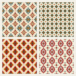 Indian Motifs Pattern Seamless Digital Papers - Printable Scrapbook ...