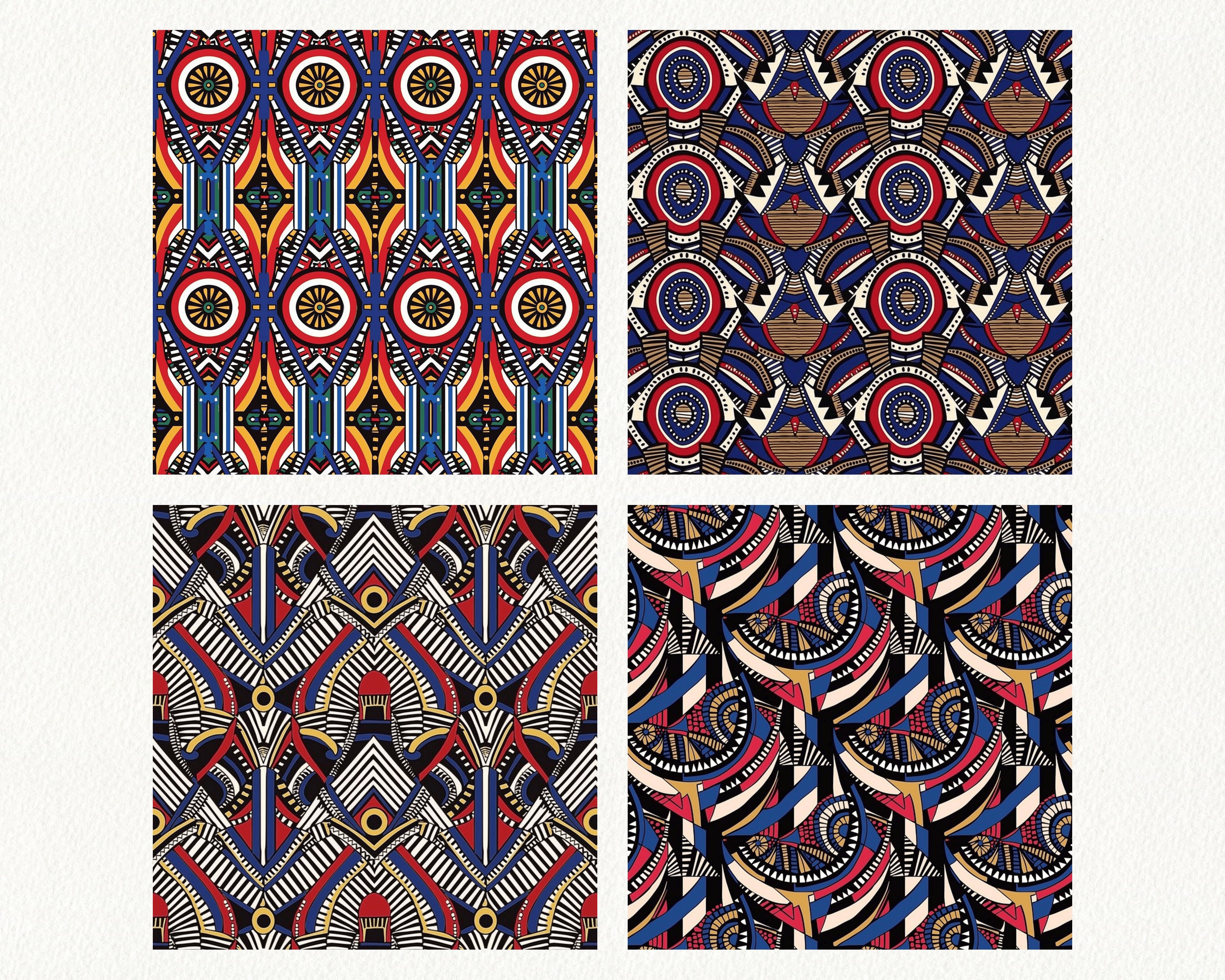 Ndebele Geometry Pattern Seamless Digital Papers - Printable Scrapbook ...