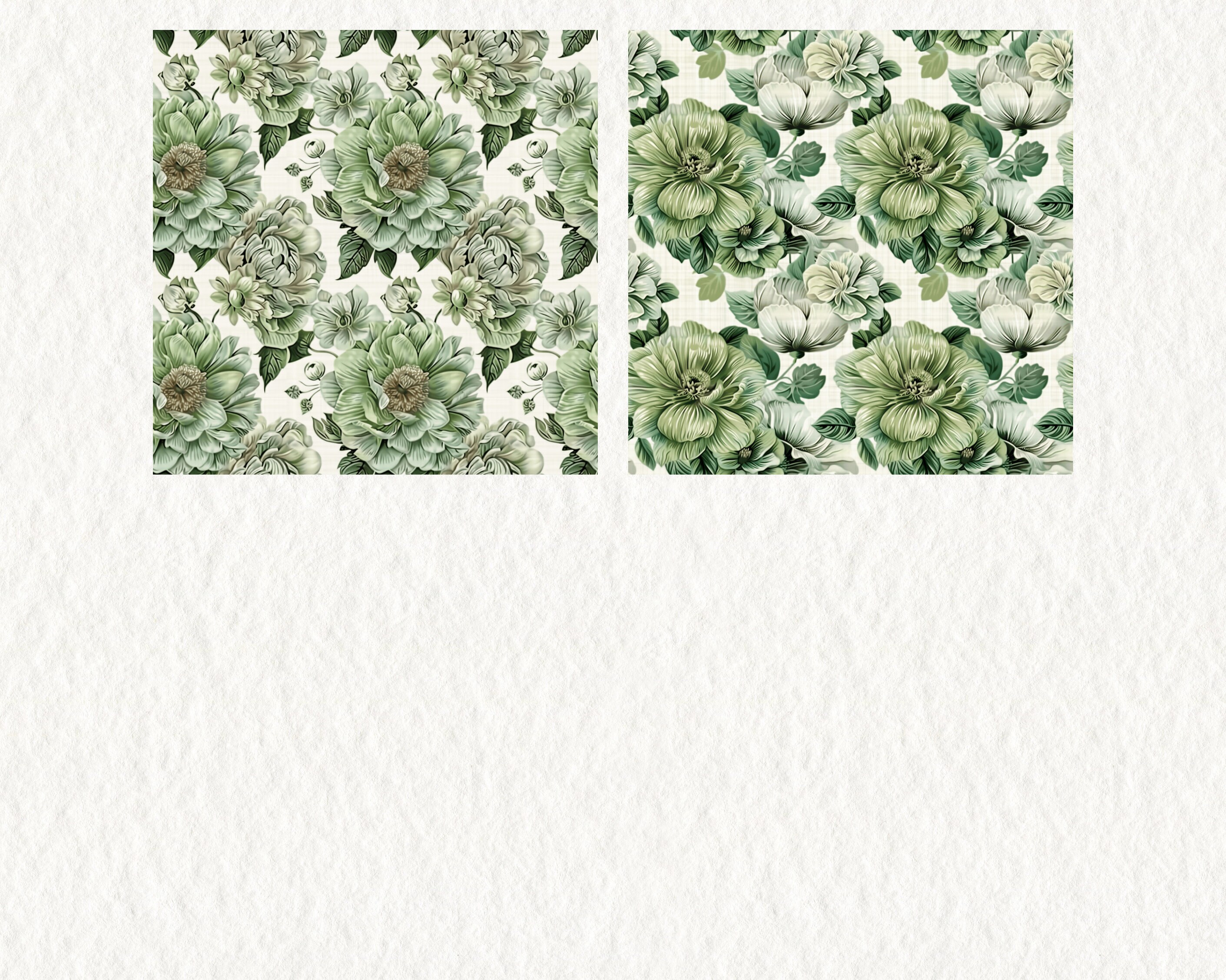 Sage Green Floral Pattern Seamless Digital Papers Printable Scrapbook ...
