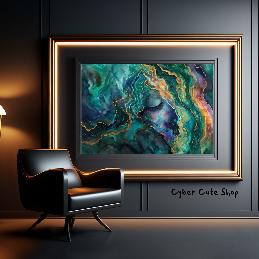 Iridescent Abstract Eye Geode Art - Ethereal Digital Download ...