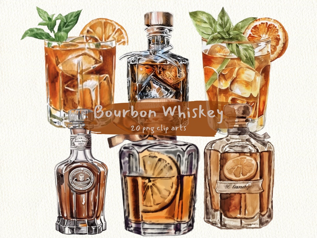 Bourbon Whiskey Printable Clipart, Png Format, Transparent Background ...