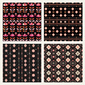 Nordic Pattern Seamless Digital Papers - Printable Scrapbook Paper ...