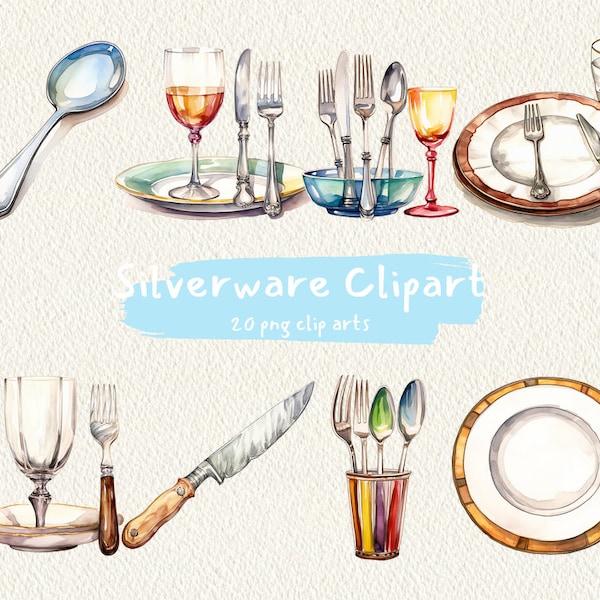 Silverware Clip Art - Etsy