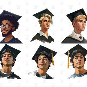 Graduation Boy Digital Printable Clipart Bundle in PNG Format ...