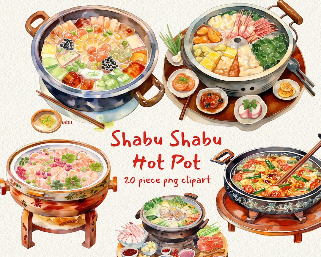 Shabu Shabu Hot Pot, Digital Printable Clip Art Graphics in PNG Format ...