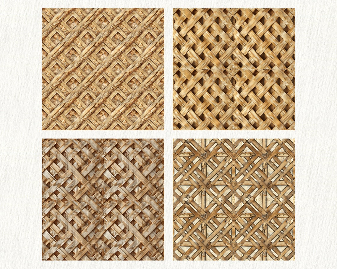 Bahama Rattan Lattice Pattern Seamless Digital Papers Printable ...