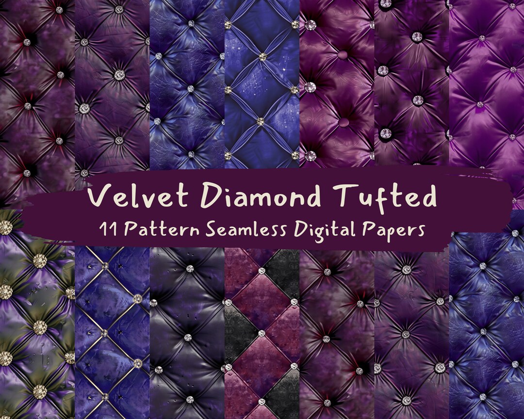 Velvet Diamond Tufted Pattern Seamless Digital Papers - Printable ...