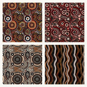 Aboriginal Vectors Pattern Seamless Digital Papers - Printable ...
