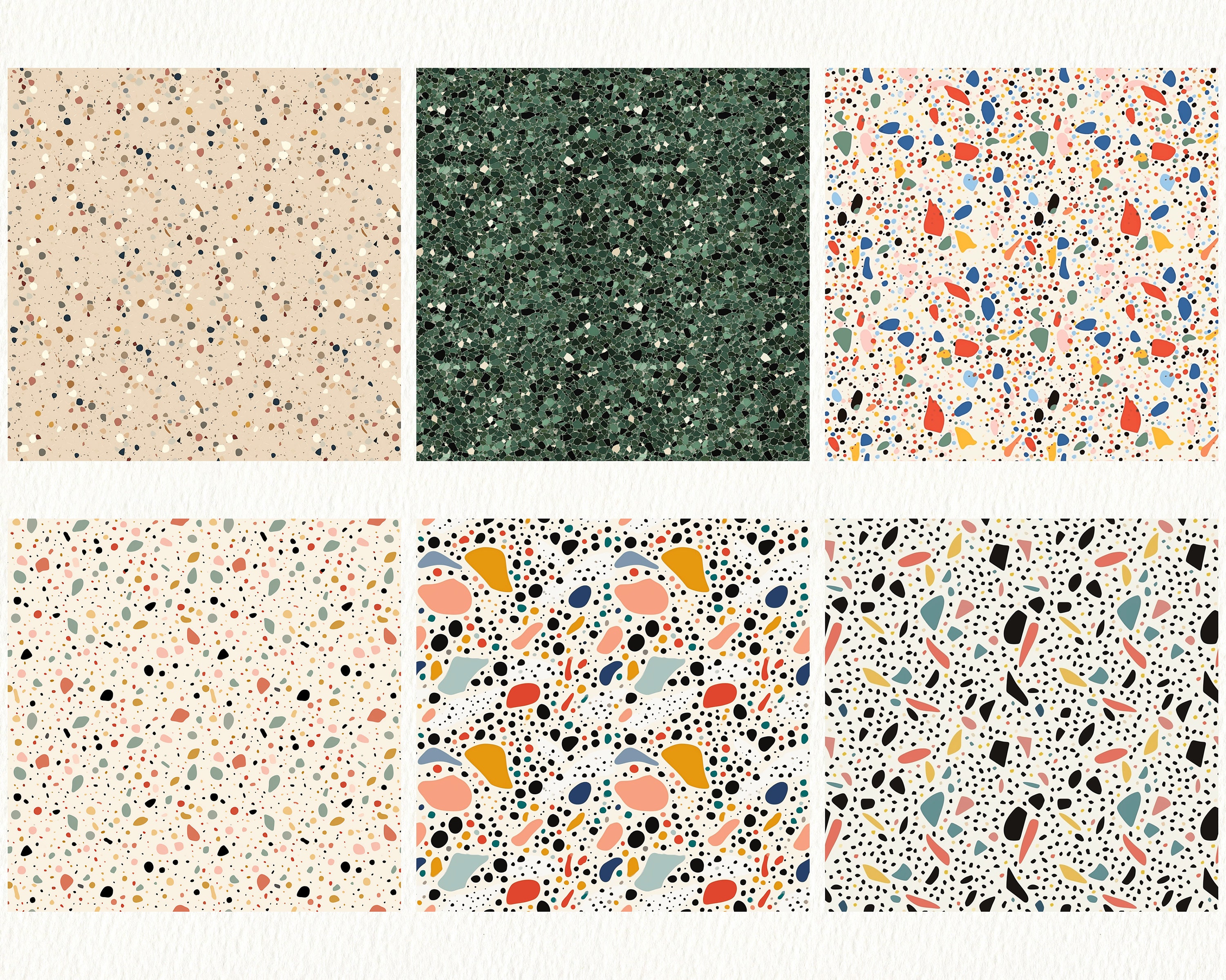 Terrazzo Pattern Seamless Digital Papers - Tile Patterns Printable ...
