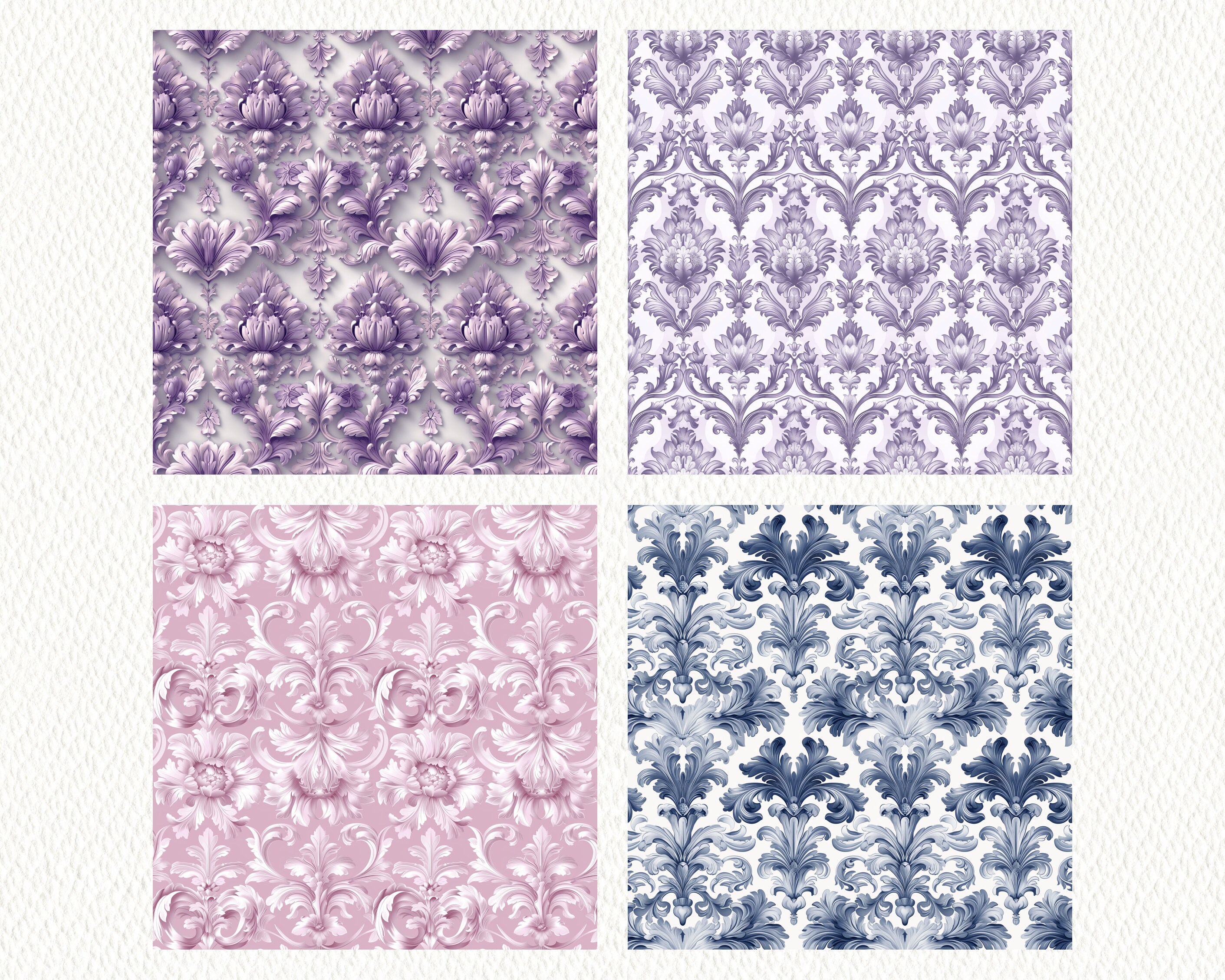 Baroque Delicacy Pattern Seamless Digital Papers Printable Scrapbook ...