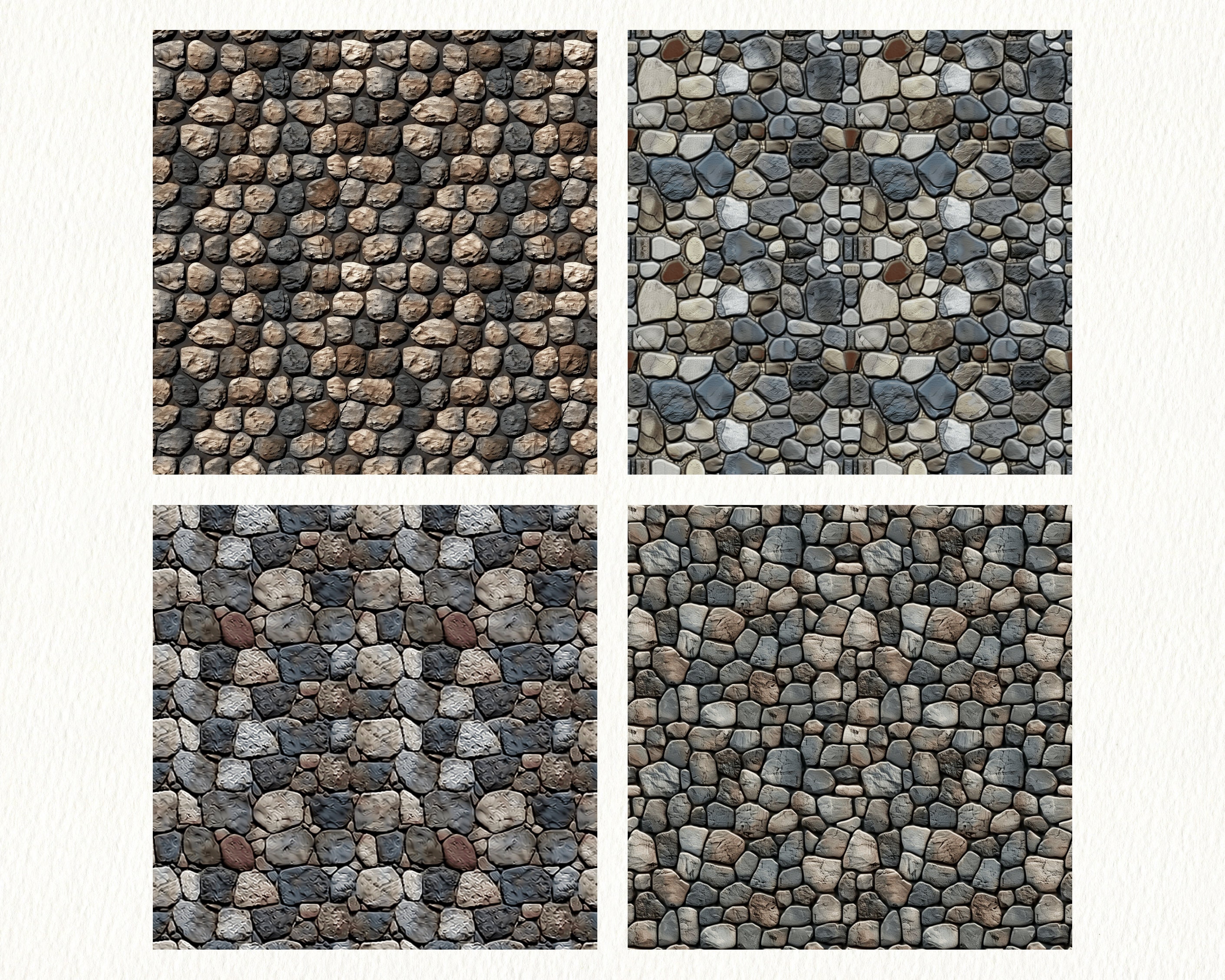 Cobblestone Pattern Seamless Digital Papers Printable Scrapbook Paper ...