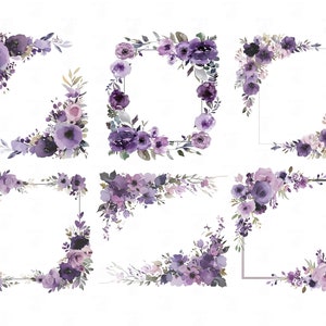 Lilac Borders Printable Clipart, Png Format, Transparent Background ...