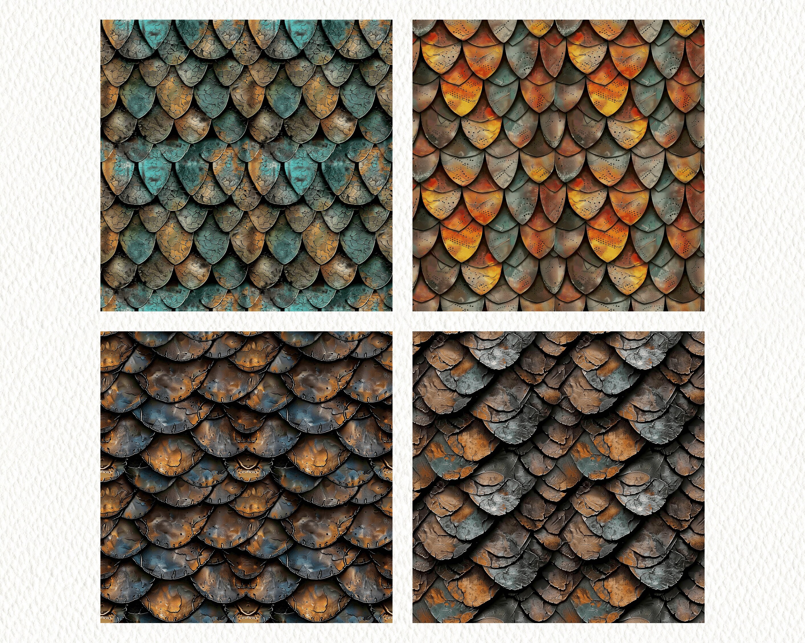 Rugged Ancient Dragon Scales Pattern Seamless Digital Papers Printable ...