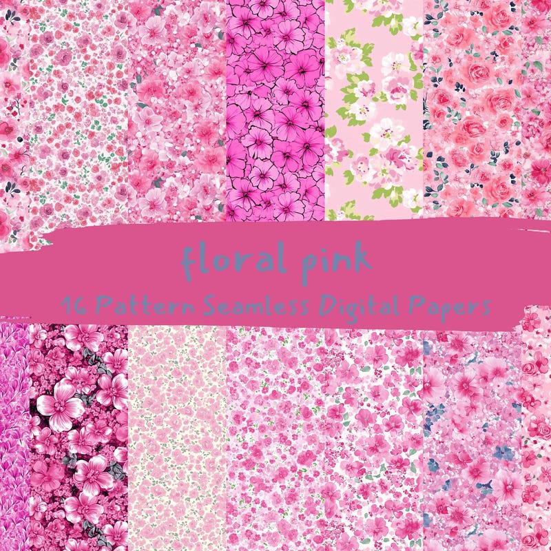 Pink Floral Wallpaper - Etsy