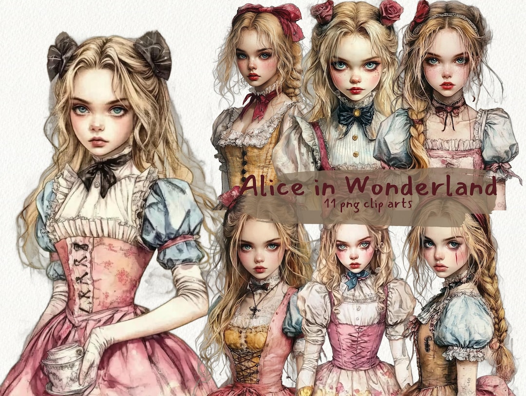 Alice in Wonderland Printable Clipart, Png Format, Transparent ...