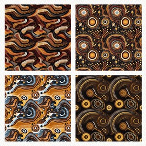 Aboriginal Desert Wind Pattern Seamless Digital Papers - Printable ...