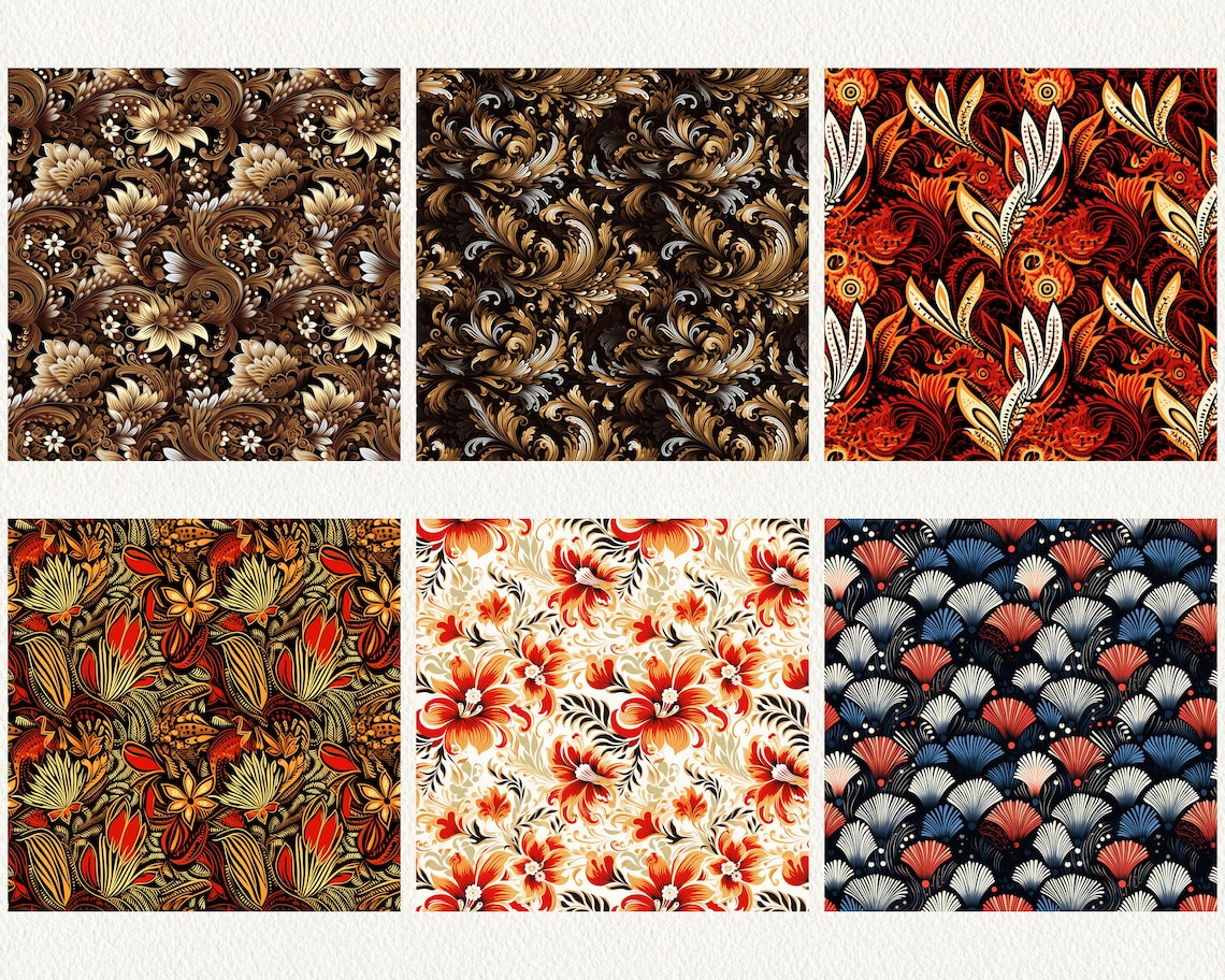 Indonesian Batik Pattern Seamless Digital Papers Tile Patterns ...