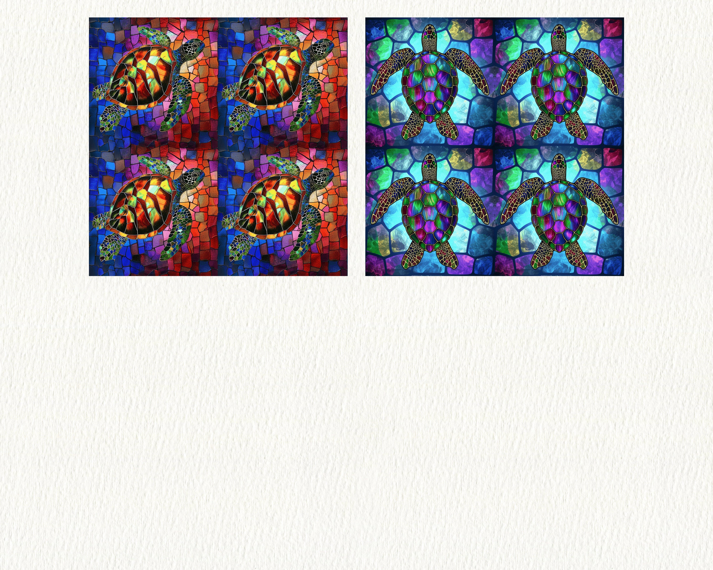 Mosaic Sea Turtle Pattern Seamless Digital Papers - Tile Patterns ...