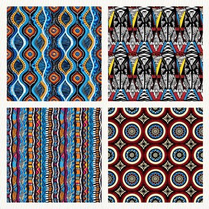 New African Style Pattern Seamless Digital Papers - Printable Scrapbook ...