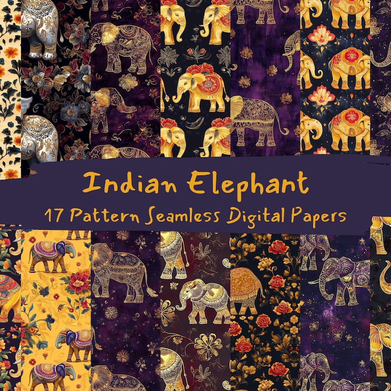 Indian Elephant - Etsy