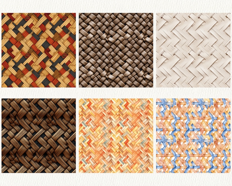 Basket Weave Seamless Digital Papers - Seamless Tile Patterns Printable ...