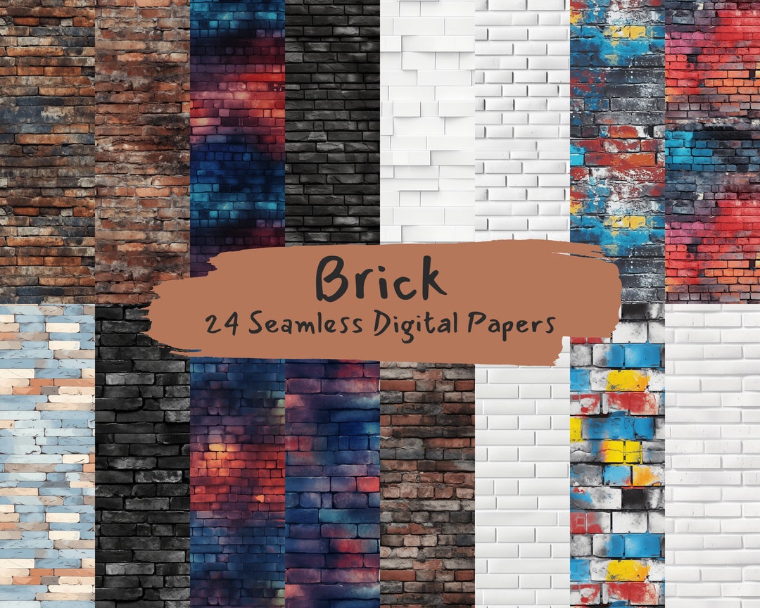 Brick Seamless Digital Papers - Seamless Tile Patterns Printable ...