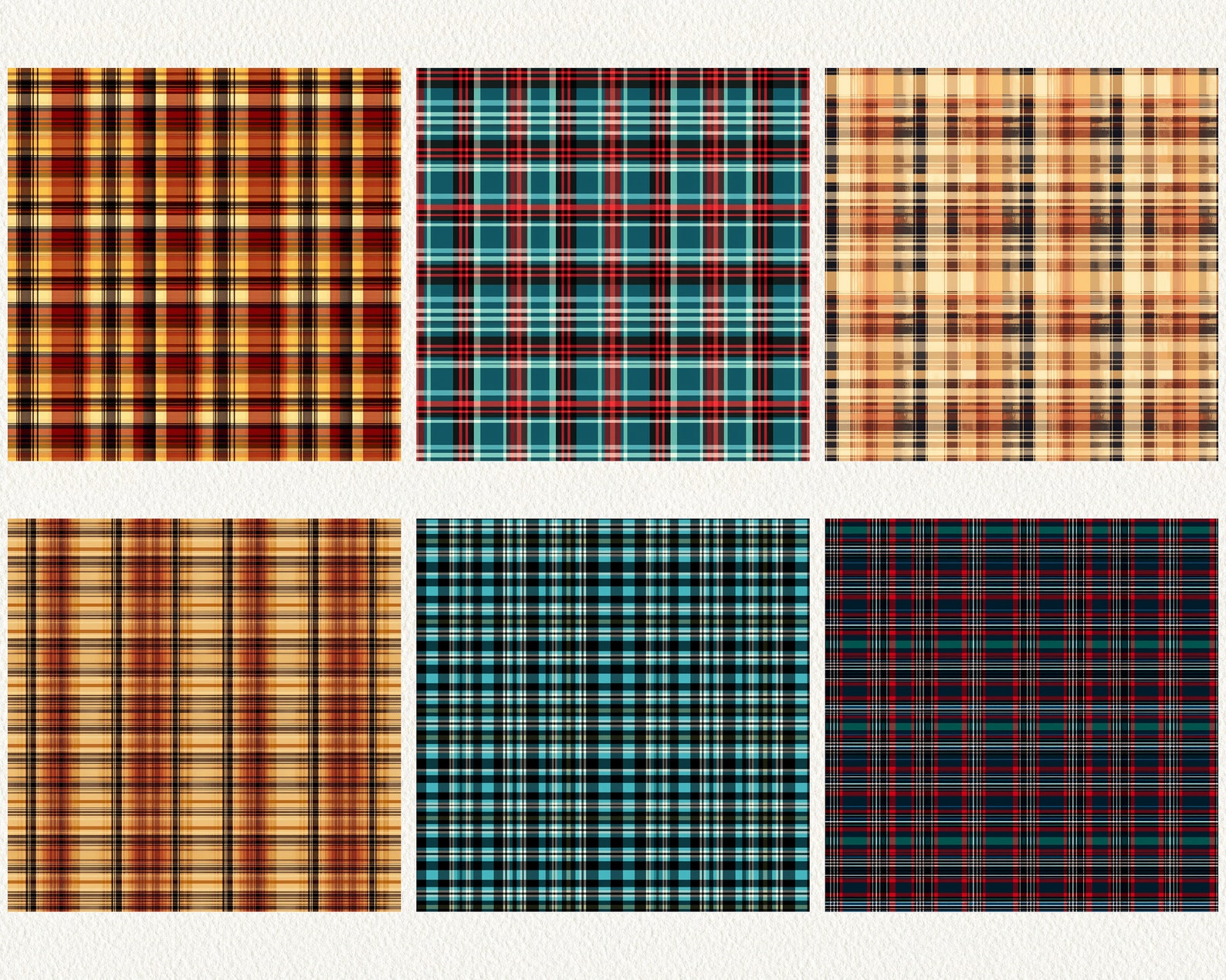 Scottish Tartan Pattern Seamless Digital Papers - Tile Patterns ...