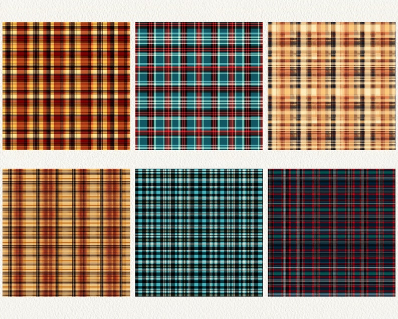 Scottish Tartan Pattern Seamless Digital Papers Tile Patterns Printable ...