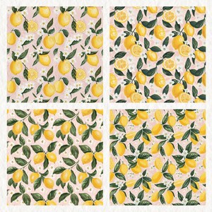 Lemons Pattern Seamless Digital Papers - Printable Scrapbook Paper Png ...