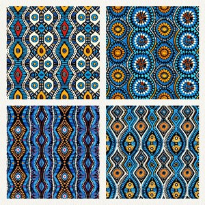 New African Style Pattern Seamless Digital Papers - Printable Scrapbook ...
