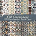 Flat Scandinavian Pattern Seamless Digital Papers - Printable Scrapbook ...