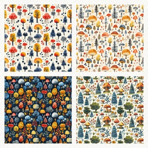Hip Forest Biome Pattern Seamless Digital Papers - Printable Scrapbook ...