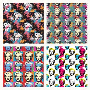 Andy Warhol Pattern Seamless Digital Papers - Printable Scrapbook Paper ...