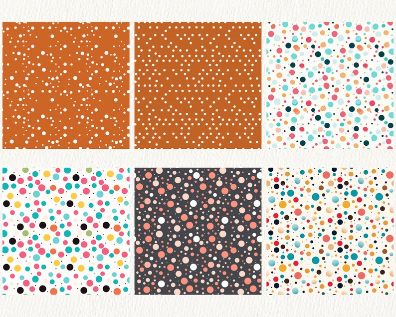 Polka Dot Pattern Seamless Digital Papers Tile Patterns Printable ...