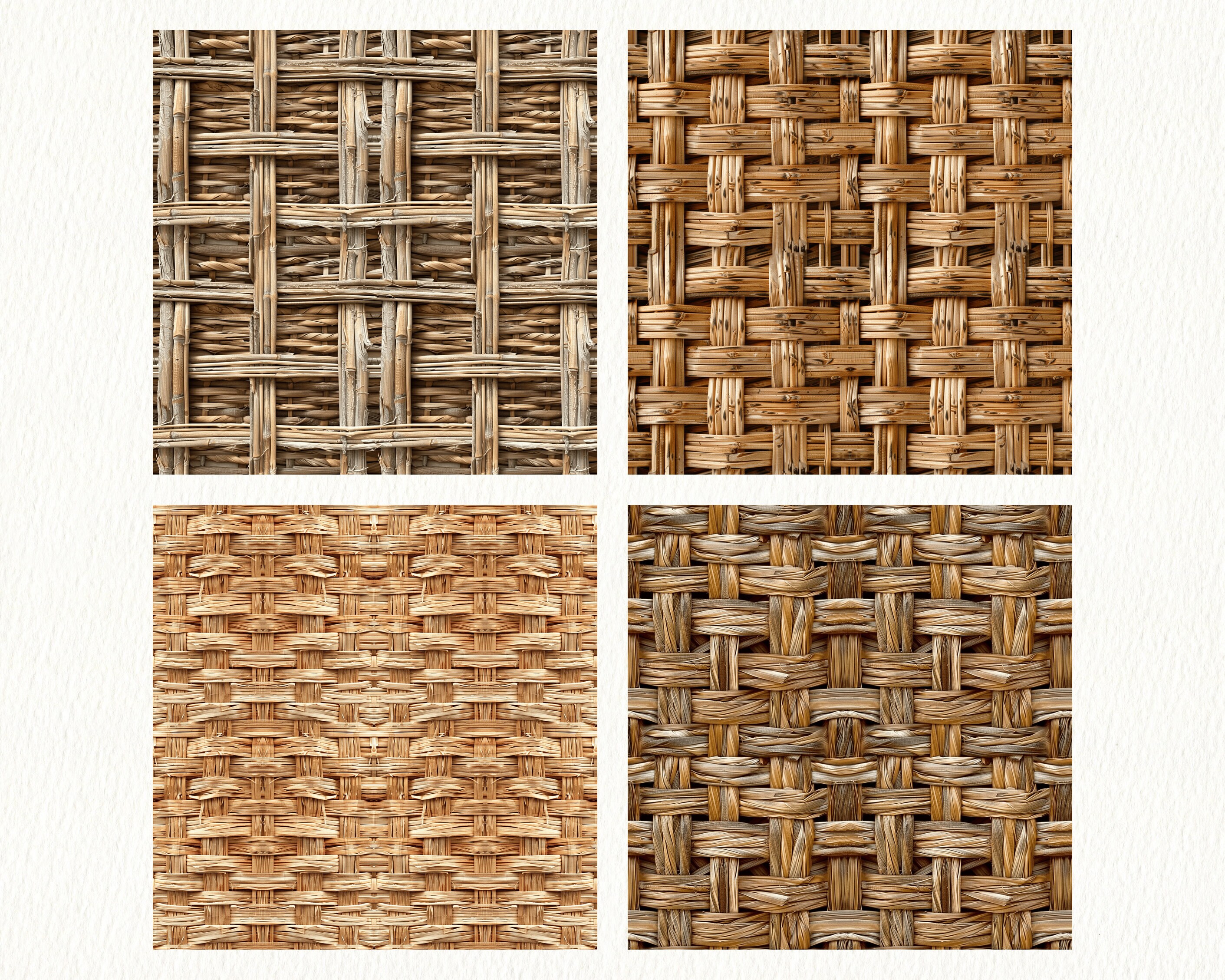 Wicker Rattan Pattern Seamless Digital Papers Printable Scrapbook Paper ...