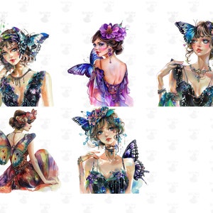 Butterfly Elf Digital Printable Clipart Bundle in PNG Format ...