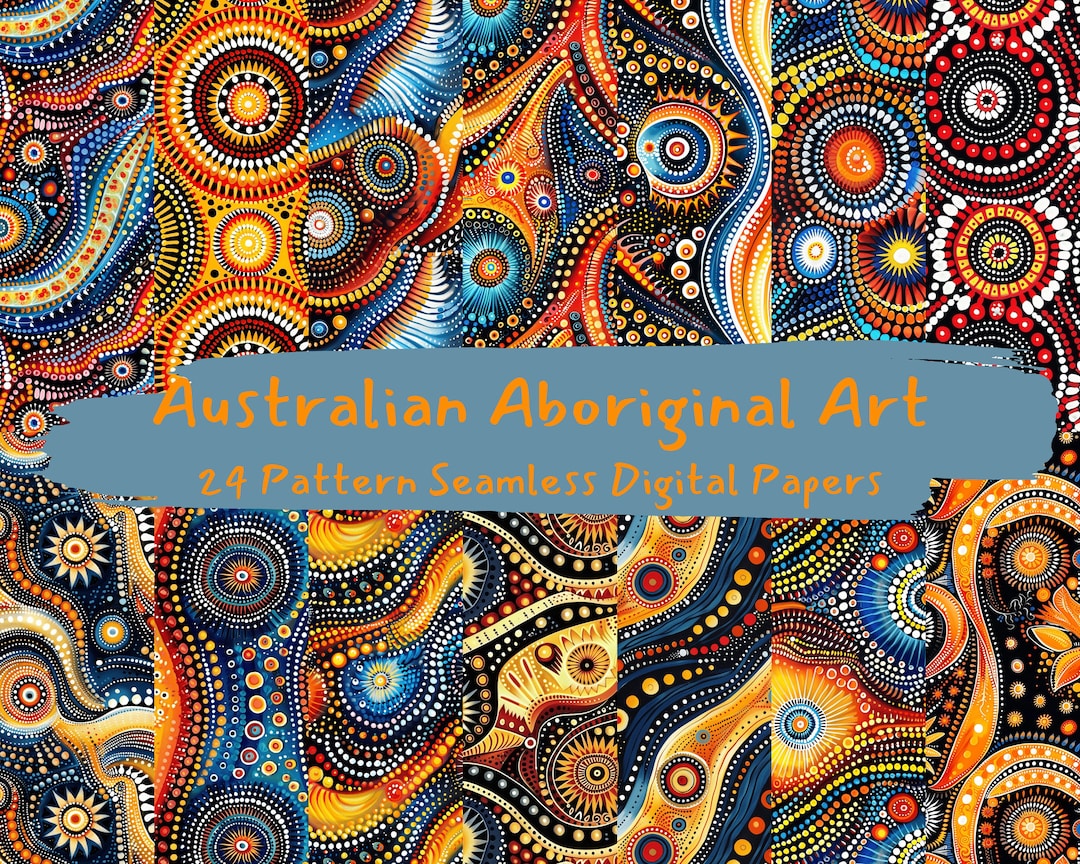 Australian Aboriginal Art Pattern Seamless Digital Papers - Printable ...