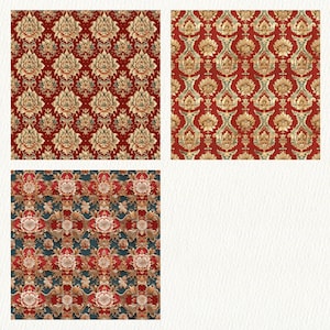 Traditional Thai Red Pattern Seamless Digital Papers - Printable ...