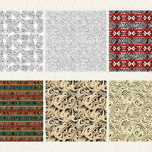 Maori Tribe Pattern Seamless Digital Papers - Tile Patterns Printable ...