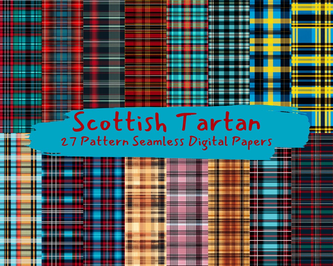 Scottish Tartan Pattern Seamless Digital Papers - Tile Patterns ...